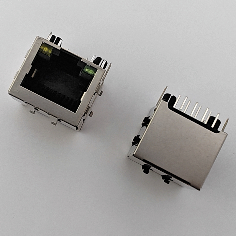 网络接口RCH-59-01 带灯带弹 绿黄 后3.05 - YDTEK连接器