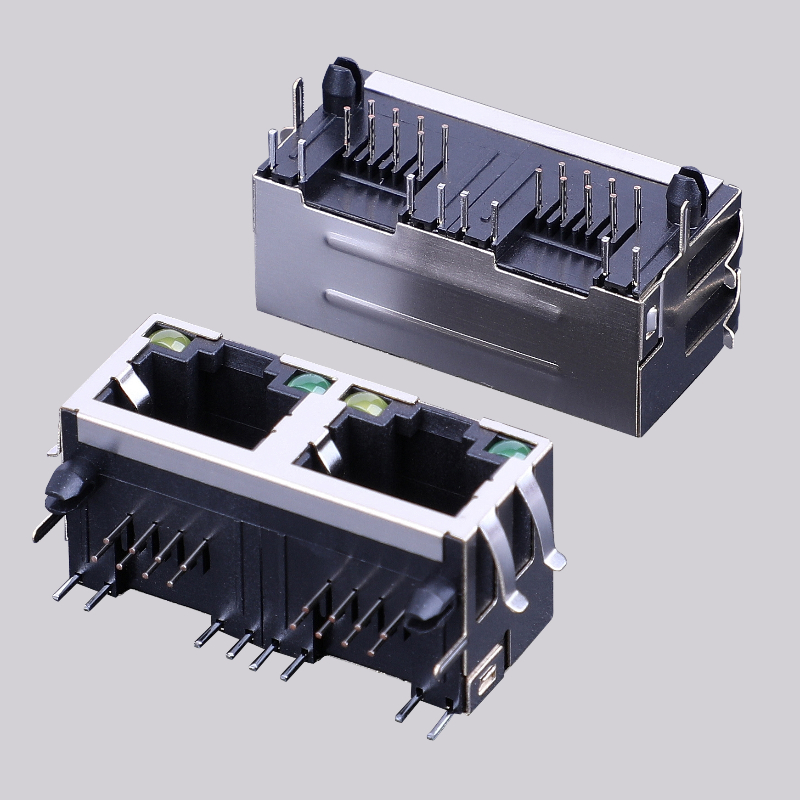 网络接口RCH-56-31-12（带灯带弹）-1 - YDTEK连接器