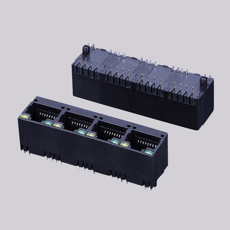 网络接口RCH-52-42-14（带灯全塑） - YDTEK连接器