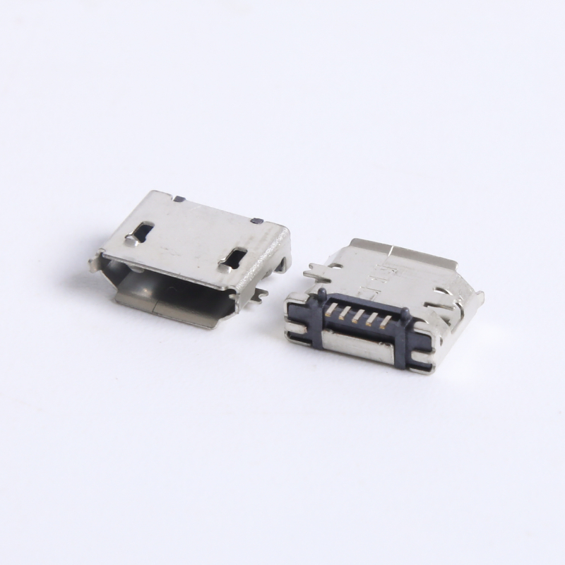 USB连接器Micro USB 全贴 有柱 卷边 - YDTEK连接器